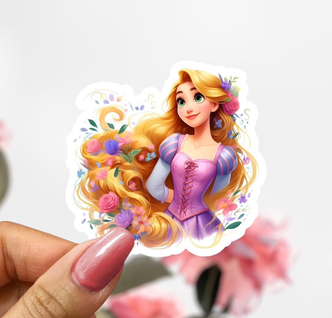 Rapunzel Sticker, Cartoon Disney Sticker Decal, Princess Rapunzel ...