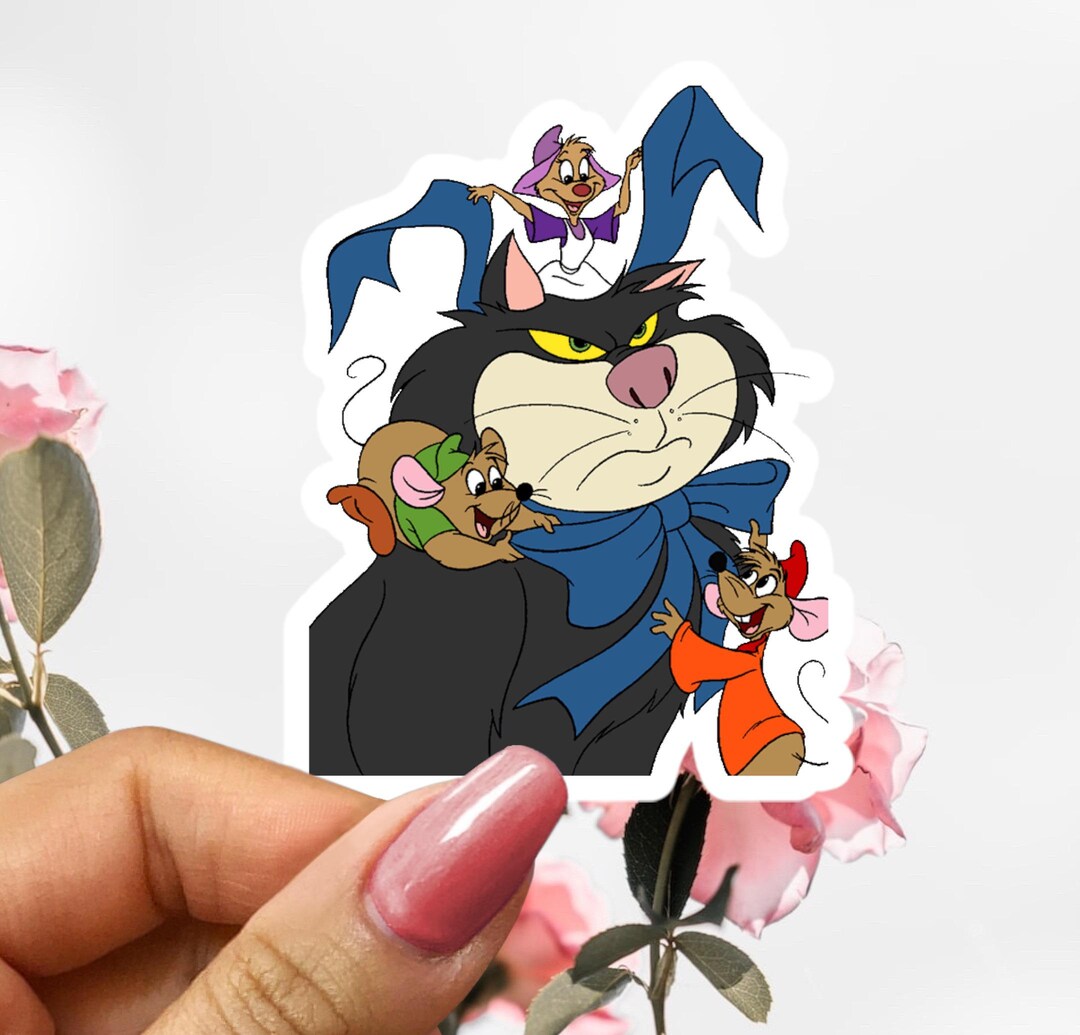 Cinderella’s Mice & Lucifer Sticker, Mice Sticker, Cinderella Sticker ...