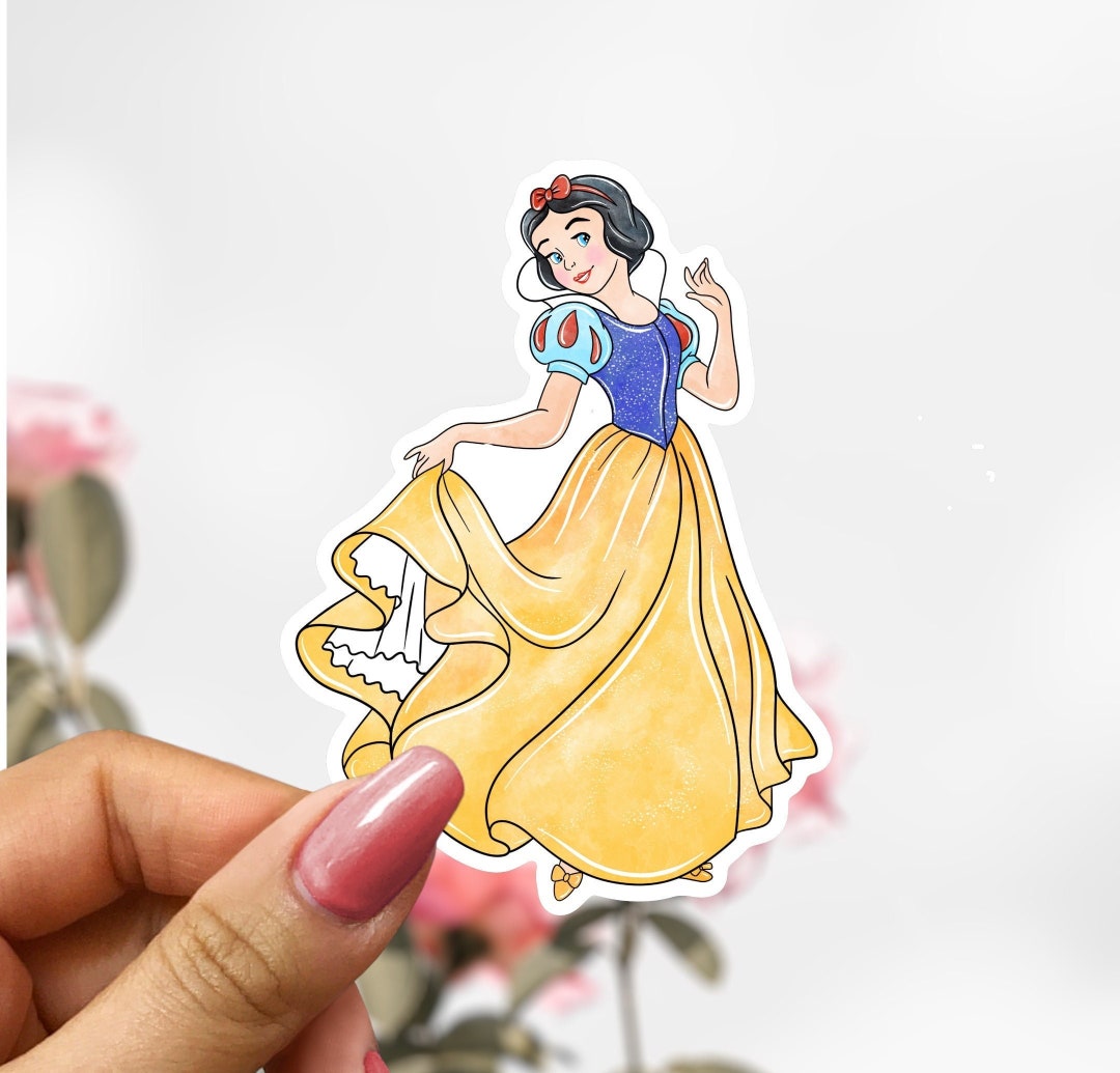 Snow White Sticker, Cartoon Disney Sticker Decal, Princess Snow White ...