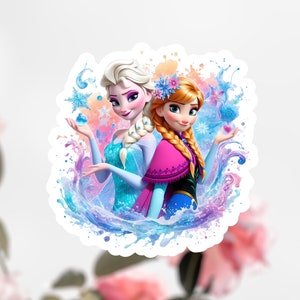 Frozen Elsa Sticker, Disney Anna & Elsa Sticker Decal - Etsy
