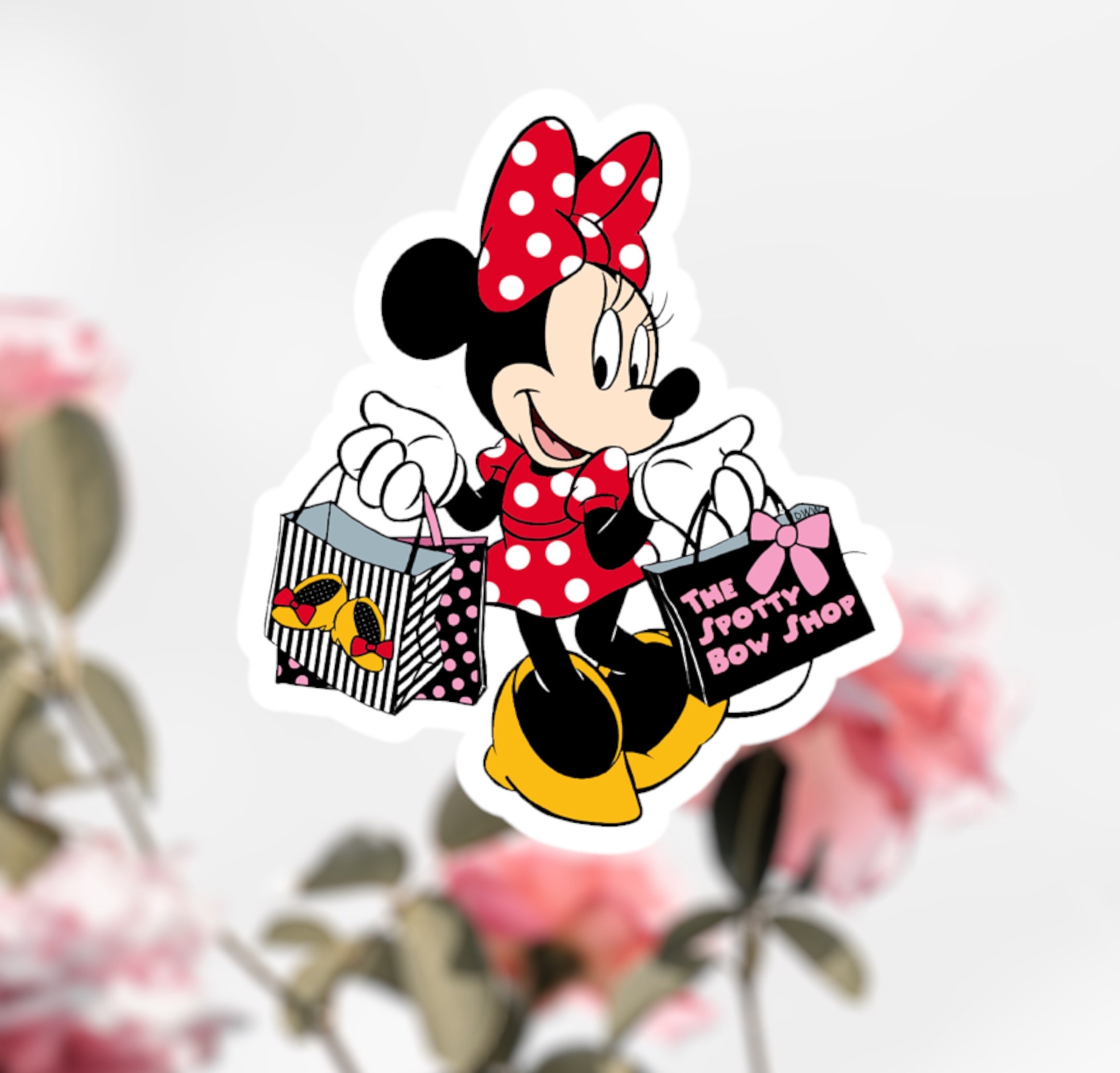 Cute Shopping Minnie Mouse Sticker, Disney Sticker Decal sold by ...