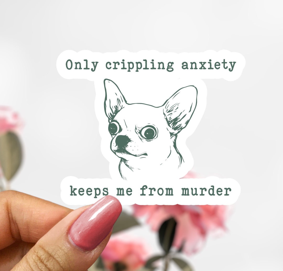 Mean Chihuahua Dog Sticker, Dog Sticker Decal - Etsy