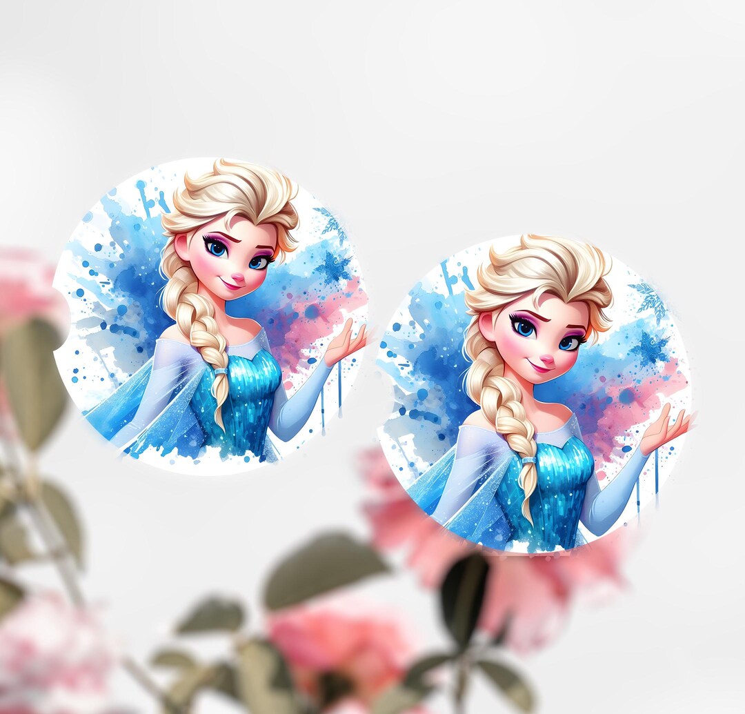 Frozen Car Coasters, Disney Elsa Car Coasters - Etsy