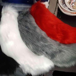 Homemade Fuzzy Wolf Tail, Fursuit Tail, Furry Costume, Wolf Cosplay - Etsy