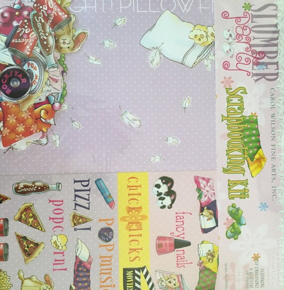 Slumber Party Scrapbooking Kit by Carol Wilson Fine Arts Inc. | Etsy