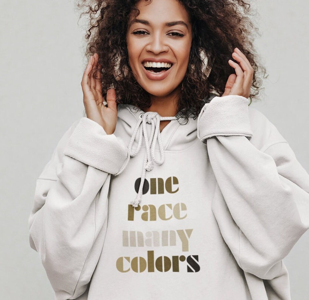 One Race Many Colors Essentials Streetwear Unisex Hoodie - Etsy
