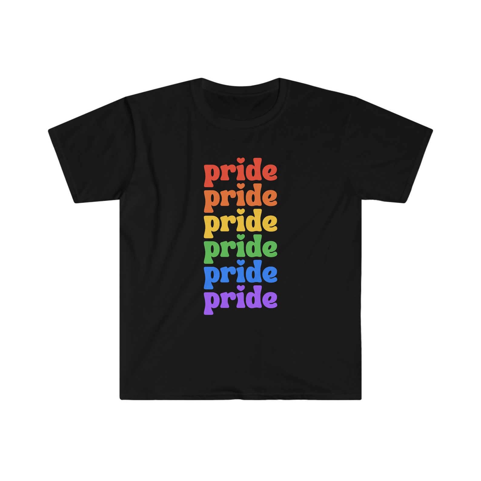 PRIDE Unity Unisex Super Soft Trendy Pride Love Print Tee T-shirt Lgbtq ...