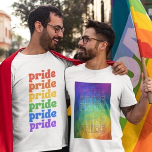 PRIDE Unity Unisex Super Soft Trendy Pride Love Print Tee T-shirt Lgbtq ...