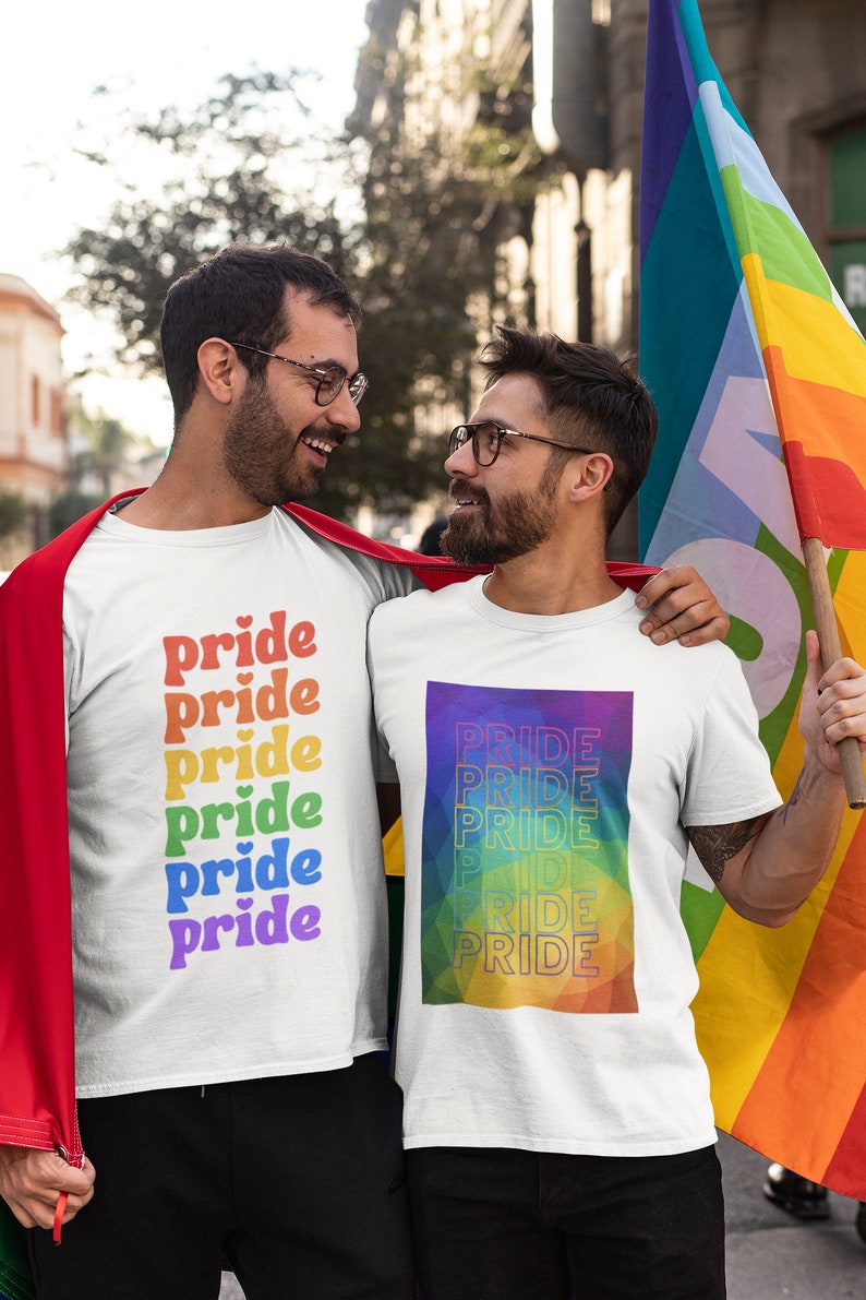 PRIDE Unity Unisex Super Soft Trendy Pride Love Print Tee T-shirt Lgbtq ...