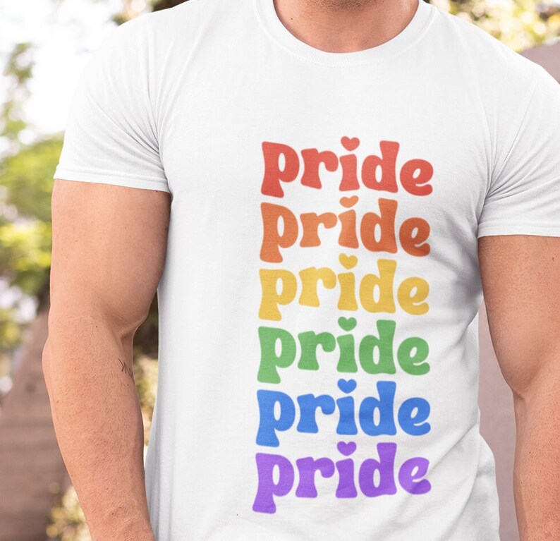 PRIDE Unity Unisex Super Soft Trendy Pride Love Print Tee T-shirt Lgbtq ...