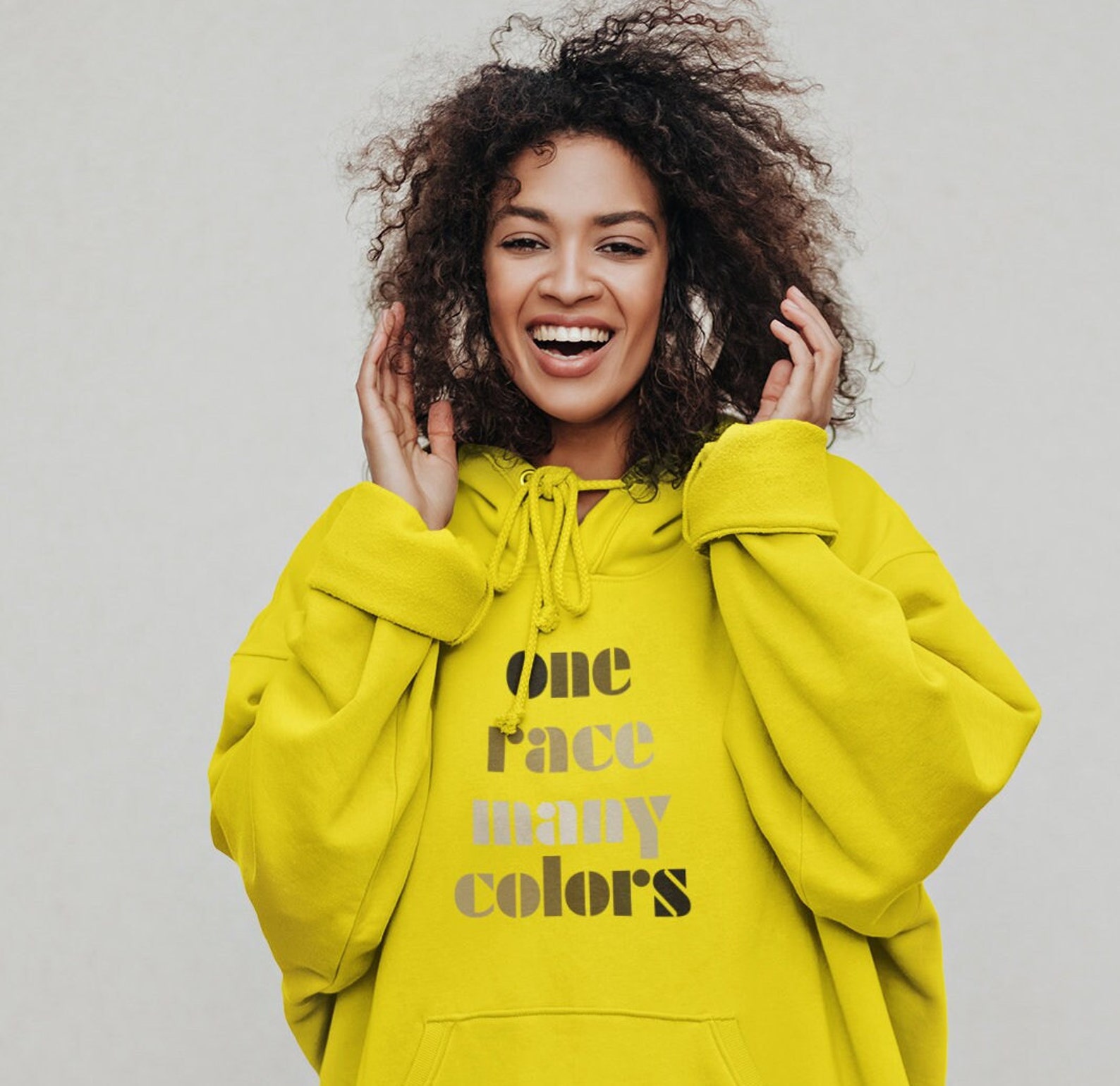 One Race Many Colors Essentials Streetwear Unisex Hoodie - Etsy