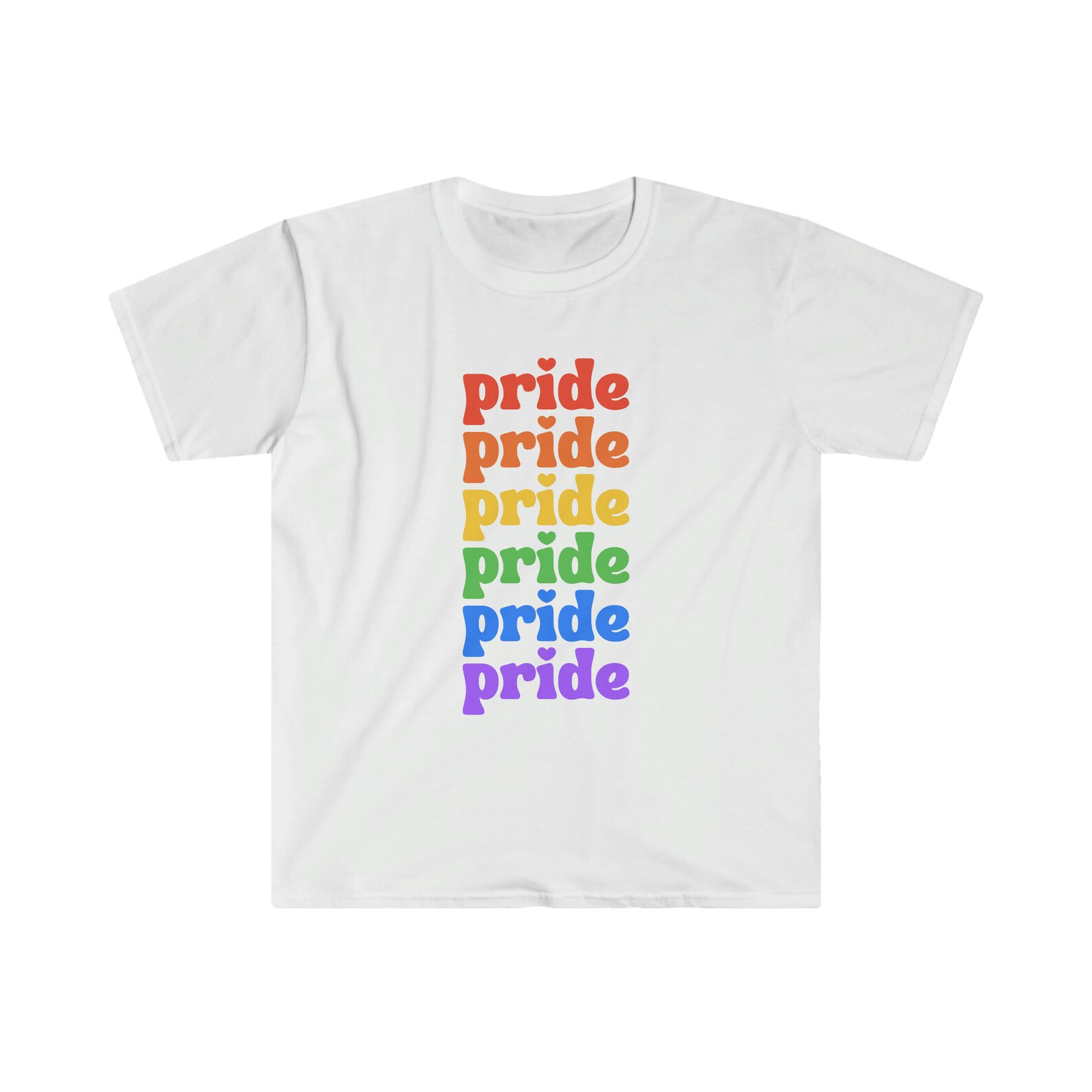 PRIDE Unity Unisex Super Soft Trendy Pride Love Print Tee T-shirt Lgbtq ...