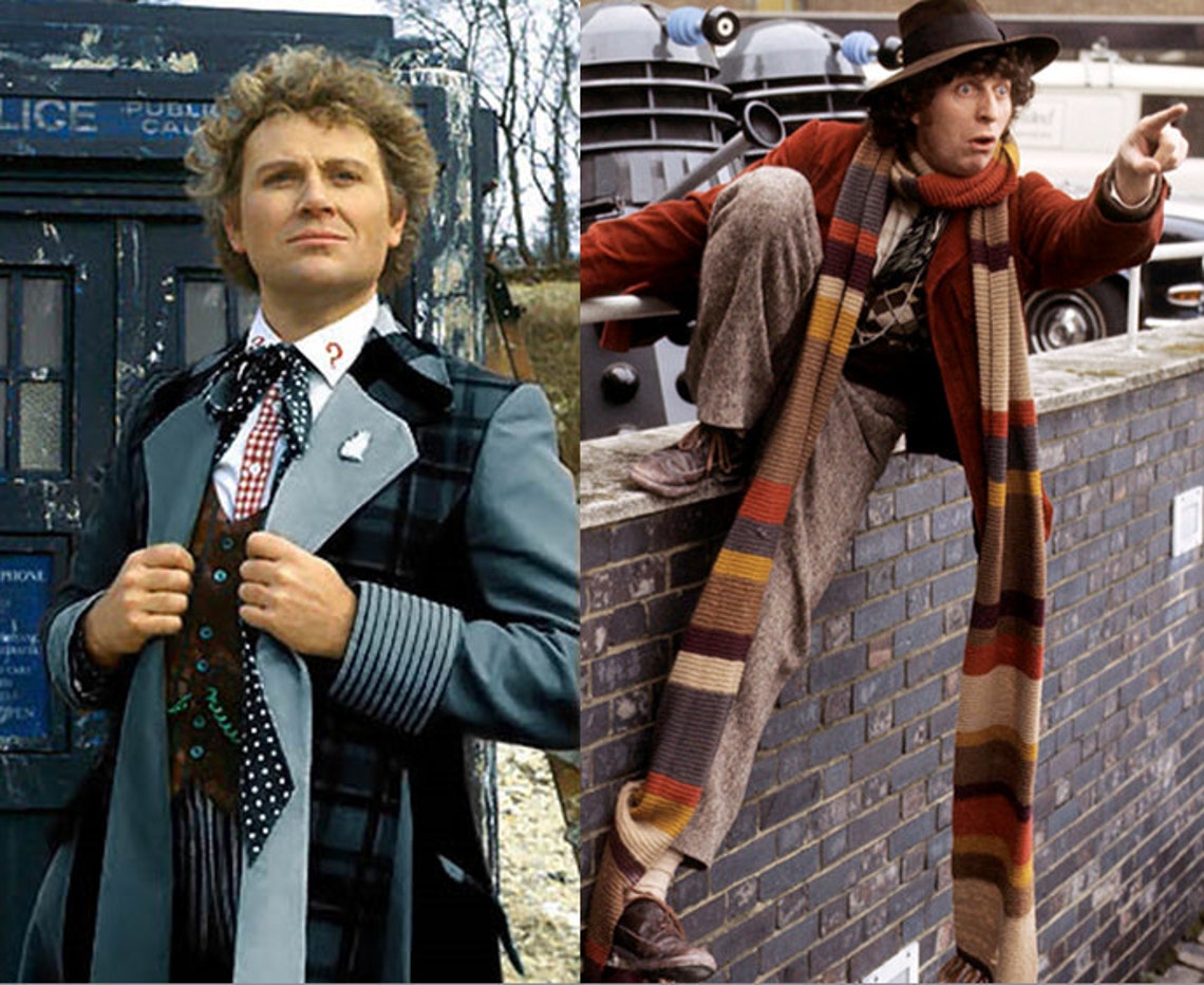 Doctor Who Tom Baker Scarf, Colin Baker Variation - Etsy