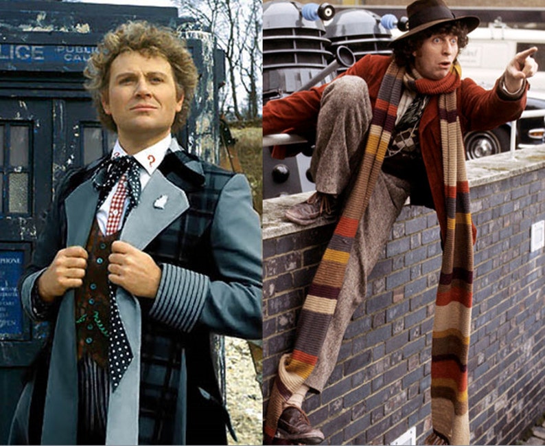 Doctor Who Tom Baker Scarf, Colin Baker Variation - Etsy
