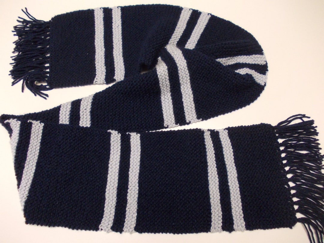 Wizarding Cosplay Scarf, Navy and Silver - Etsy