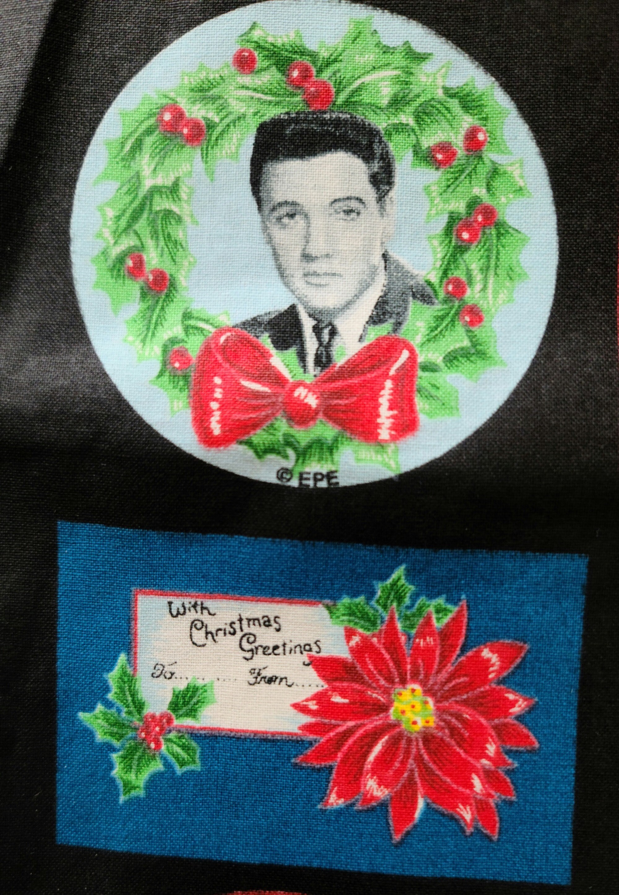 Christmas Elvis Presley Fabric Panel Patches Officially - Etsy