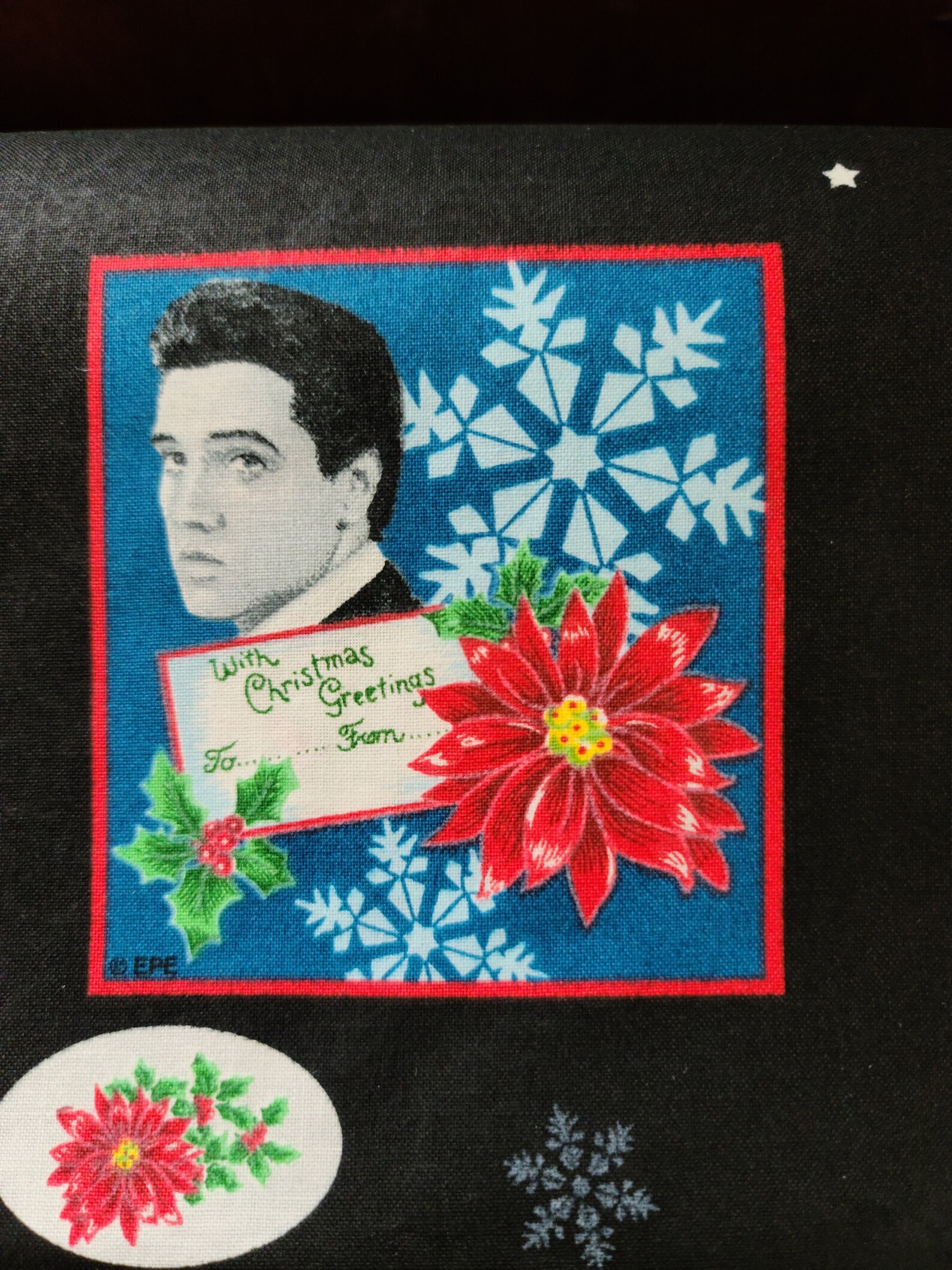 Christmas Elvis Presley Fabric Panel Patches Officially - Etsy