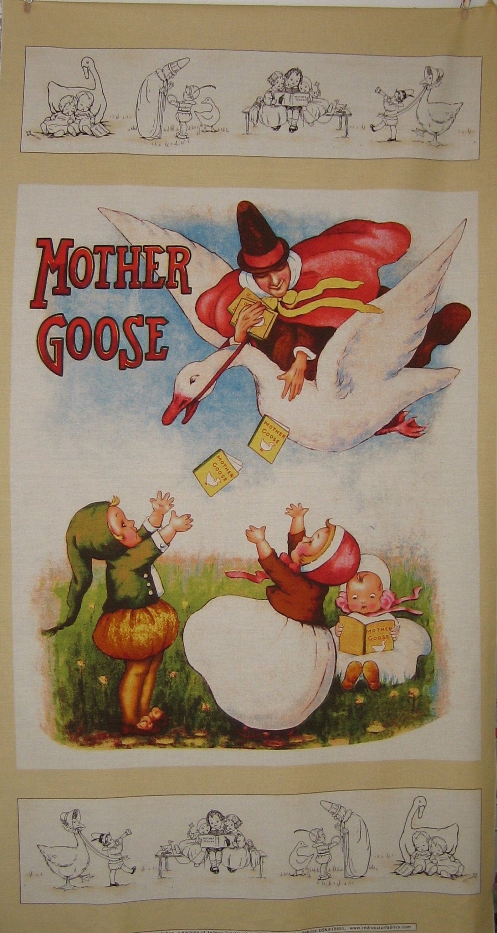 Mother Goose PANEL by the Vintage Workshop for Red Rooster - Etsy