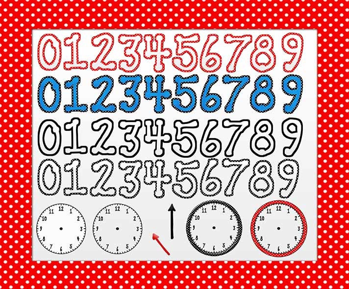 Telling Time Clip Art Collection - Etsy