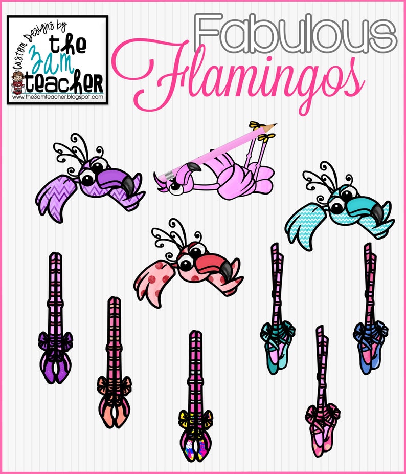 Fabulous Flamingos Digital Graphics/ Clip Art - Etsy