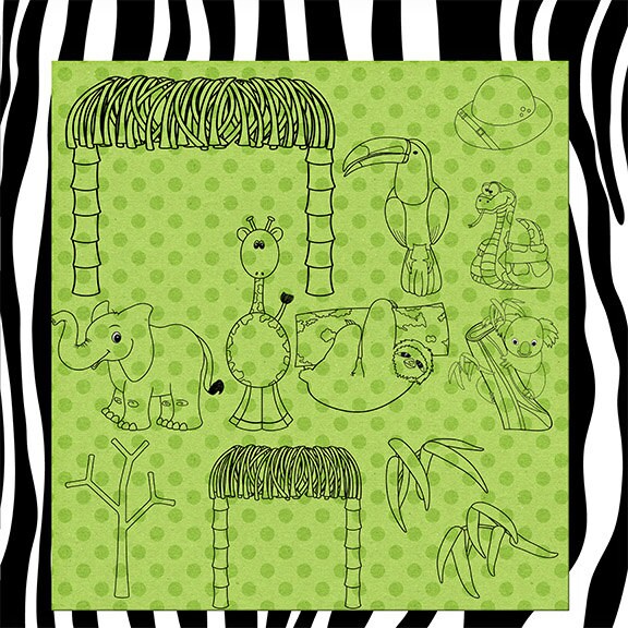 Safari Animal Clip Art Collection - Etsy Safari Animal Clip Art Collection - Etsy