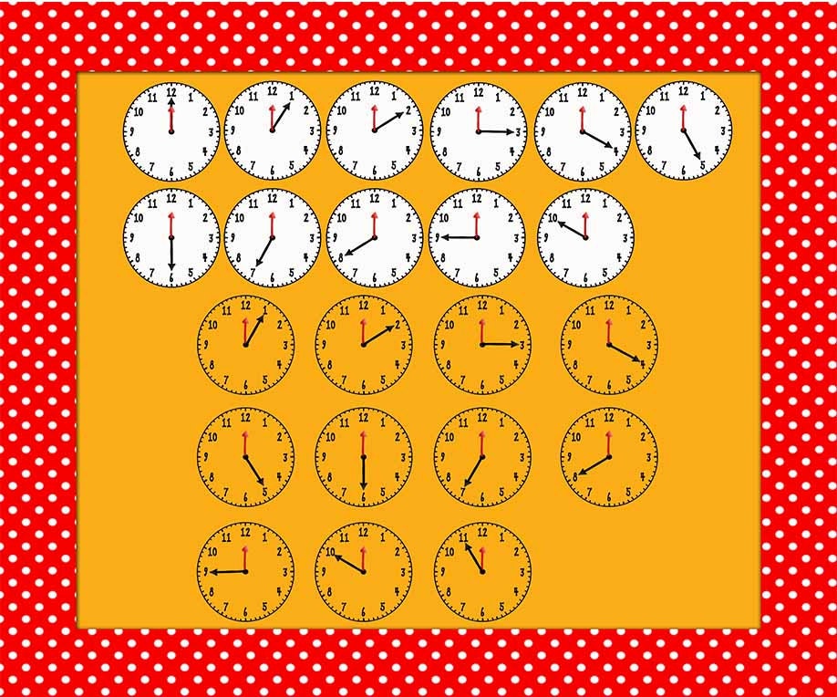 Telling Time Clip Art Collection - Etsy