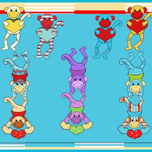 February Love Monkeys: A Digital Clip Art Collection | Etsy