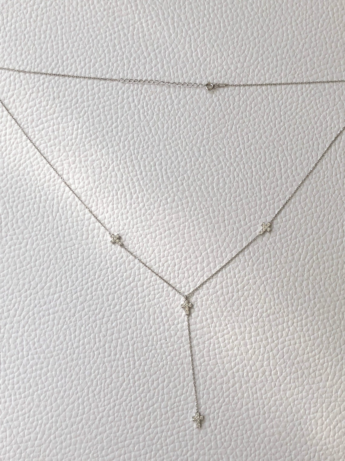 Mini Cross Lariat - Etsy