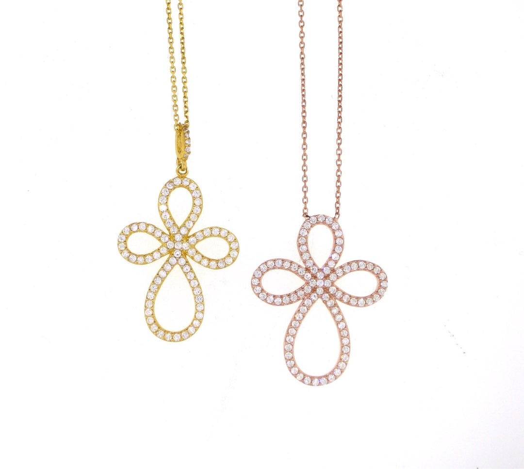 Large Loop of Faith Cross Necklace - Etsy