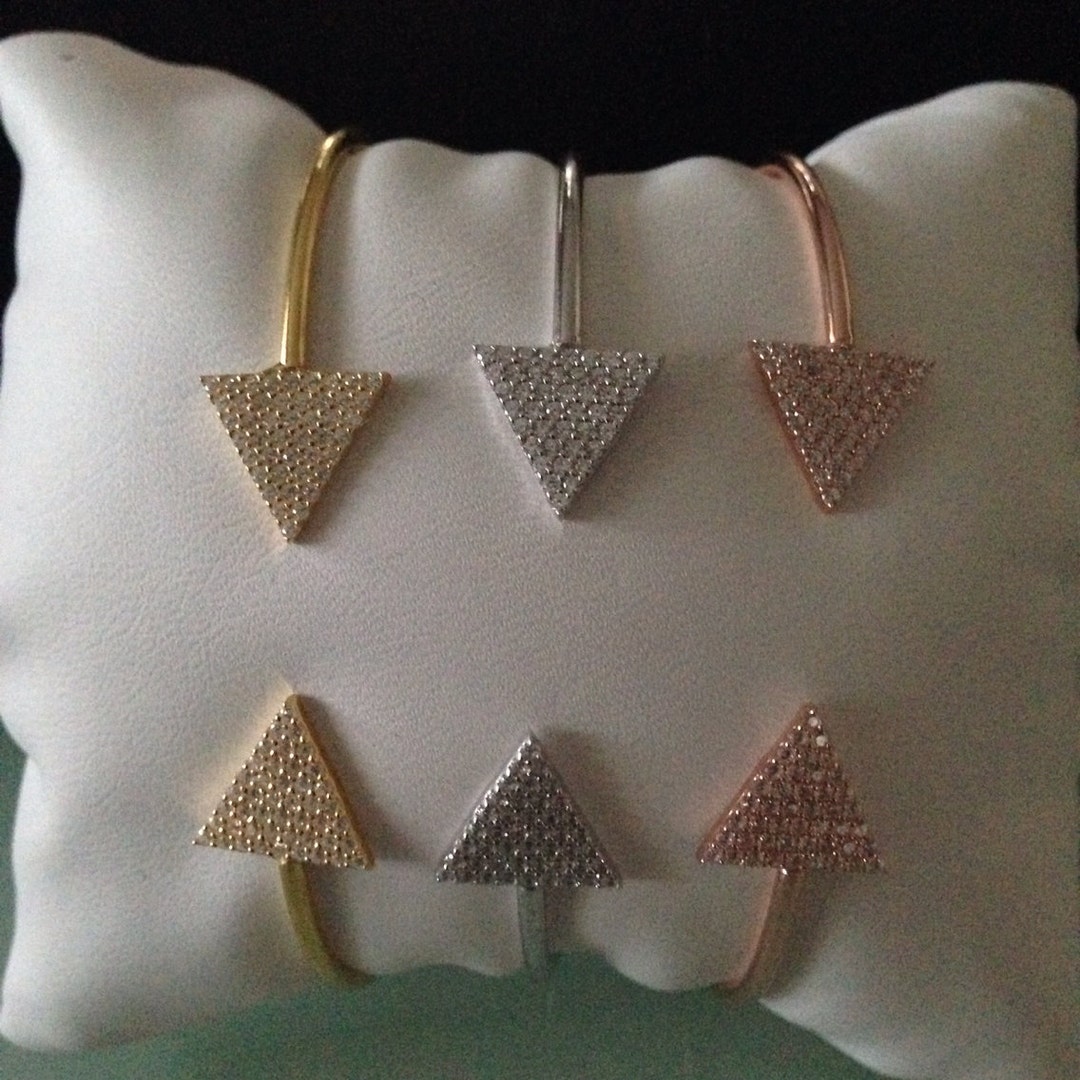 Triangle Arrow Bangle - Etsy