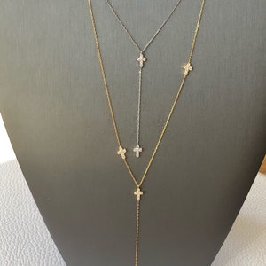 Mini Cross Lariat - Etsy