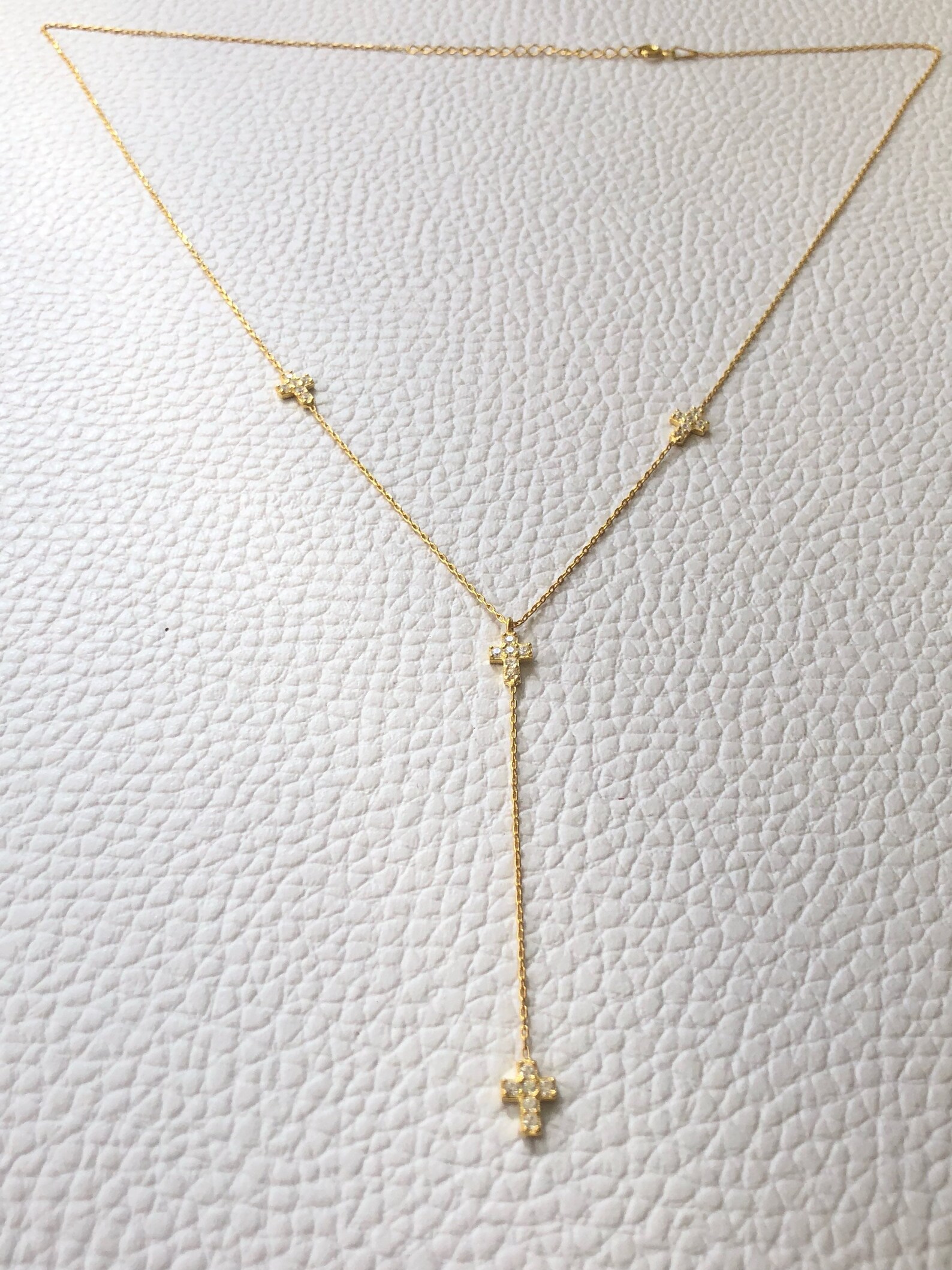 Mini Cross Lariat - Etsy