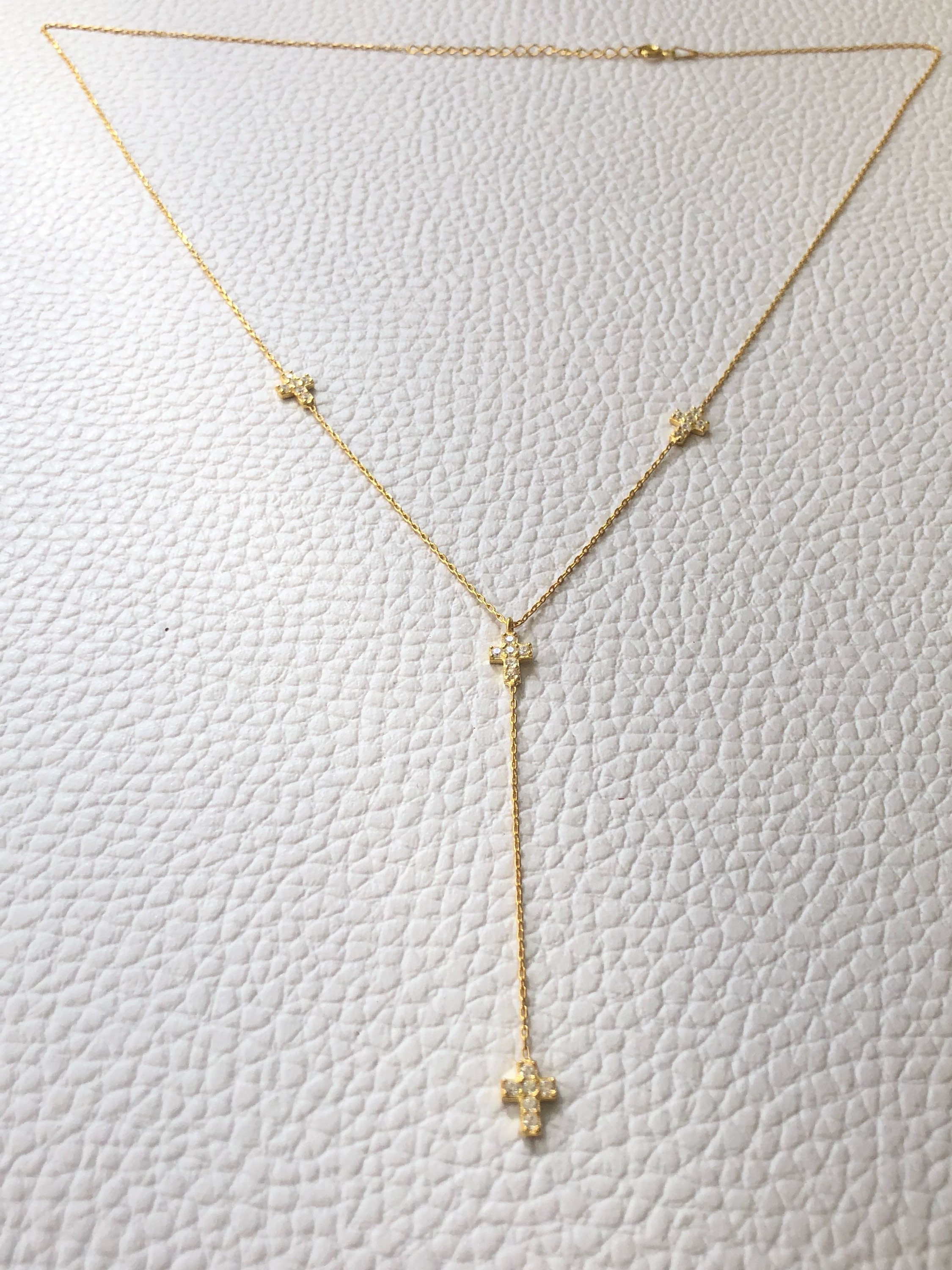 Mini Cross Lariat - Etsy