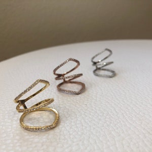 Triple Arrow Bar Ring - Etsy