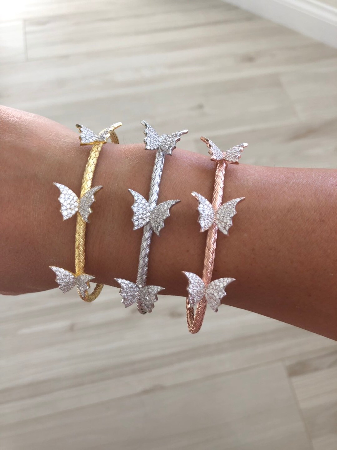 Butterfly Bangle - Etsy