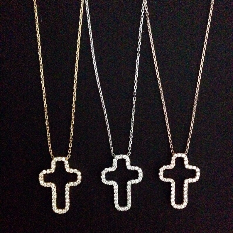 Open Cross Necklace - Etsy
