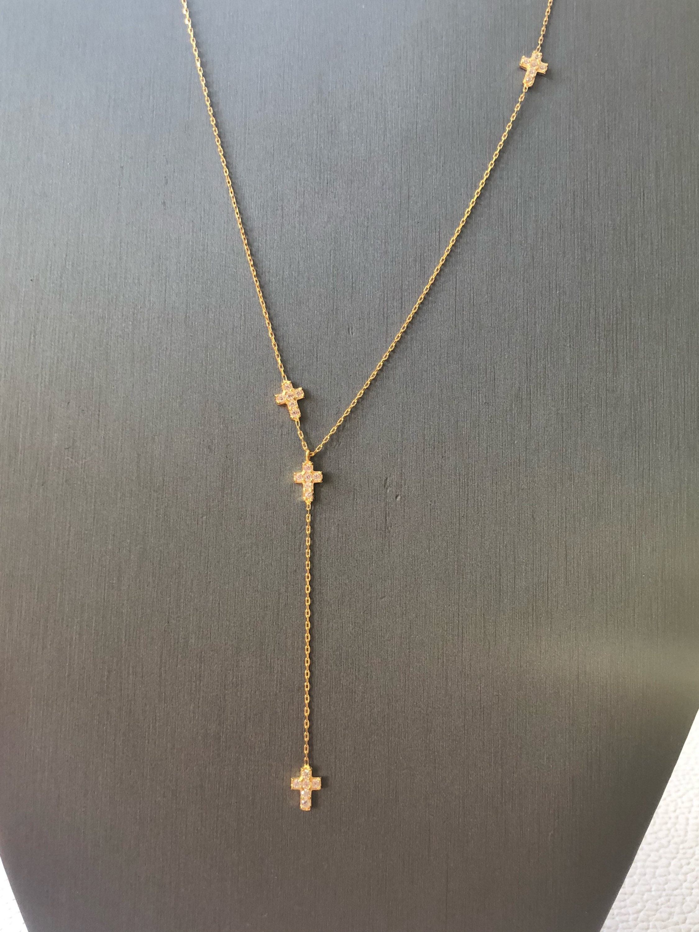 Mini Cross Lariat - Etsy