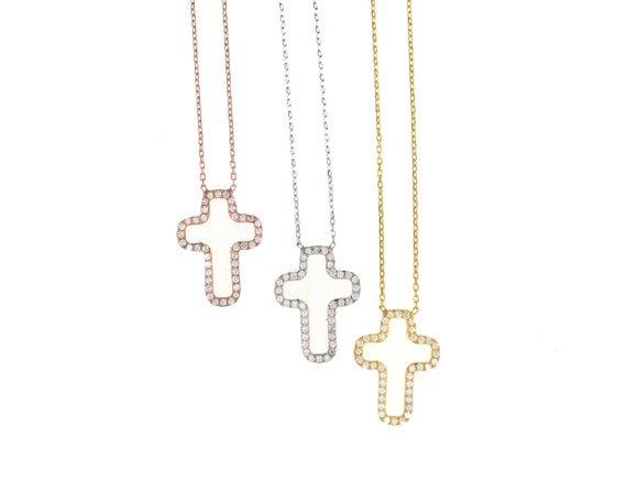 Open Cross Necklace - Etsy