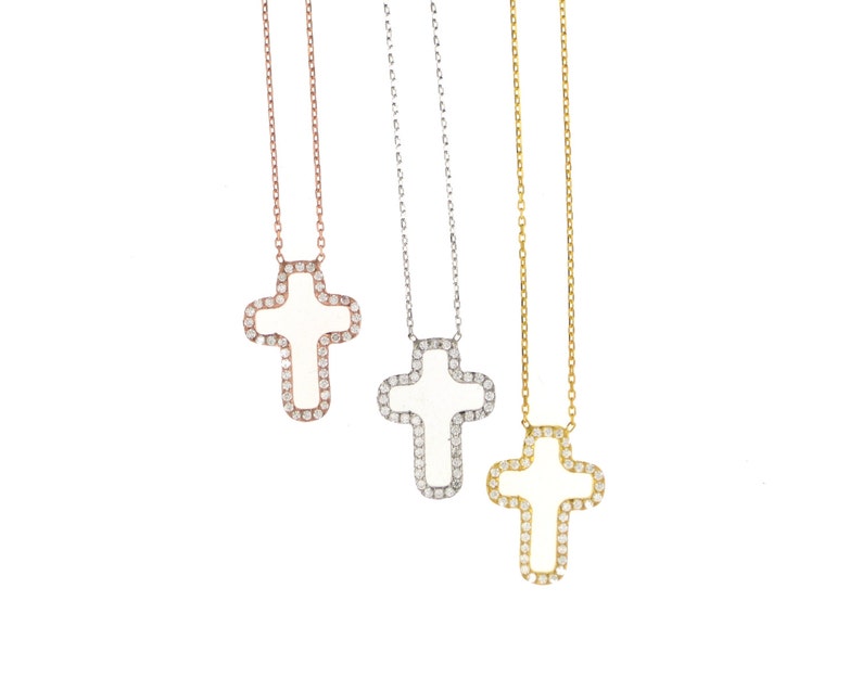 Open Cross Necklace - Etsy