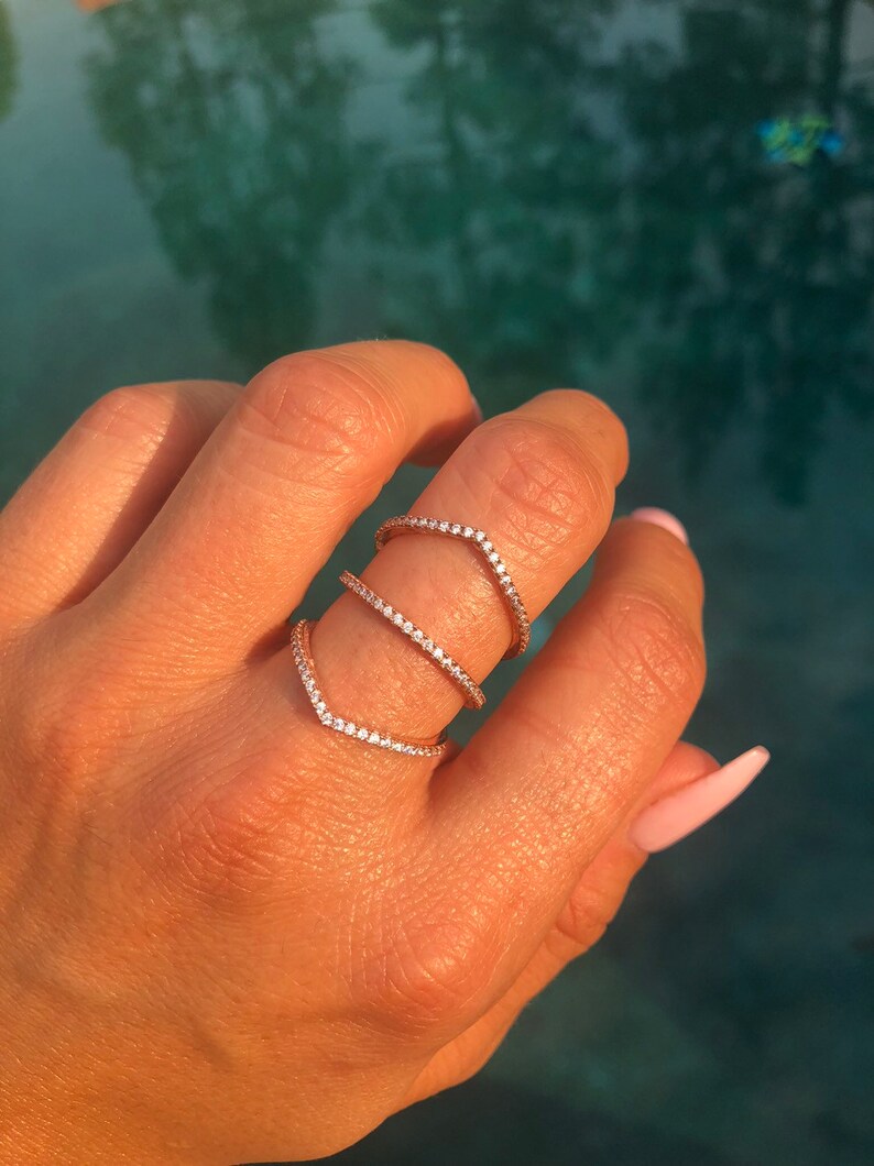 Triple Arrow Bar Ring | Etsy