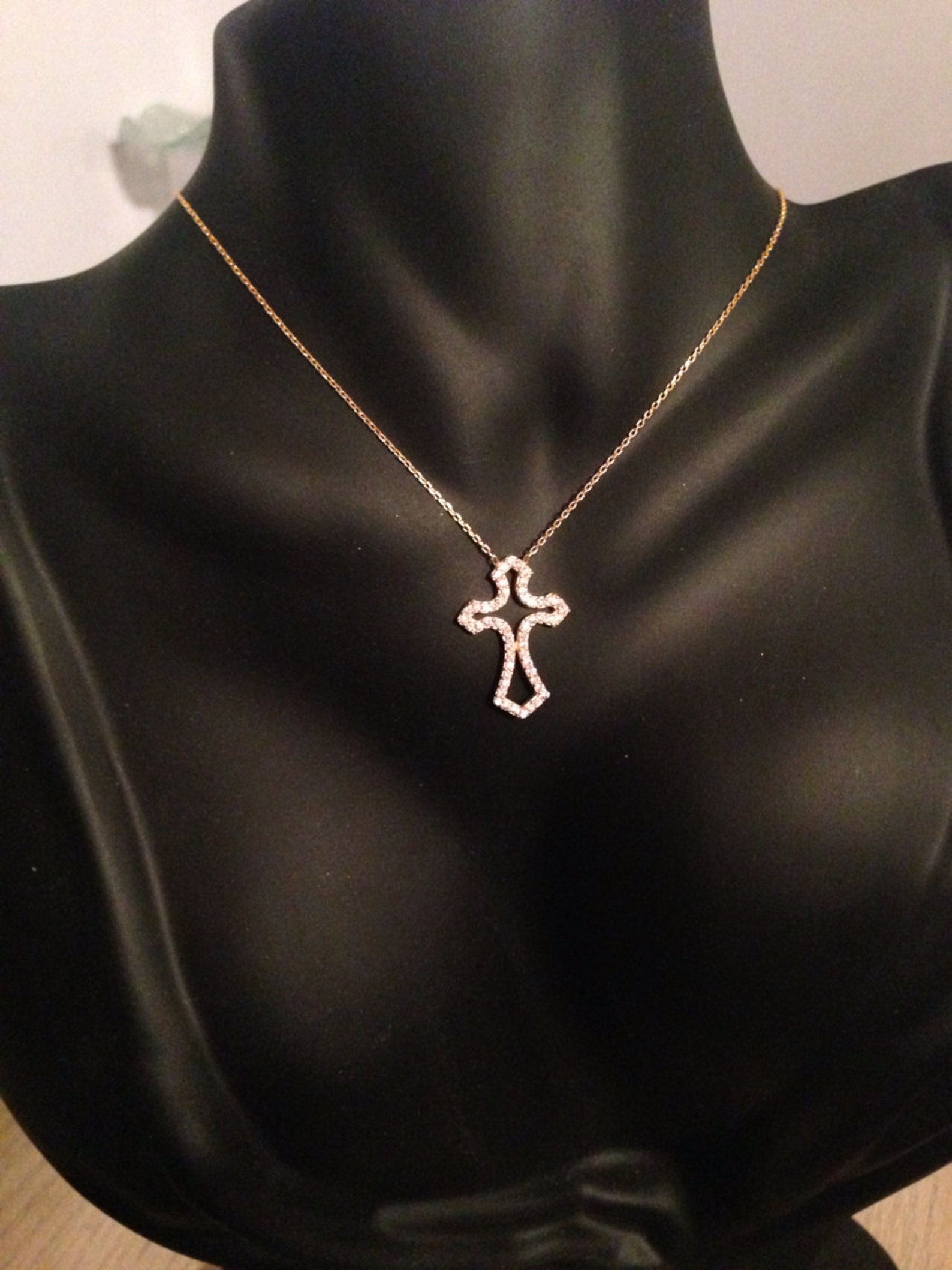 Antique Pave Cross - Etsy