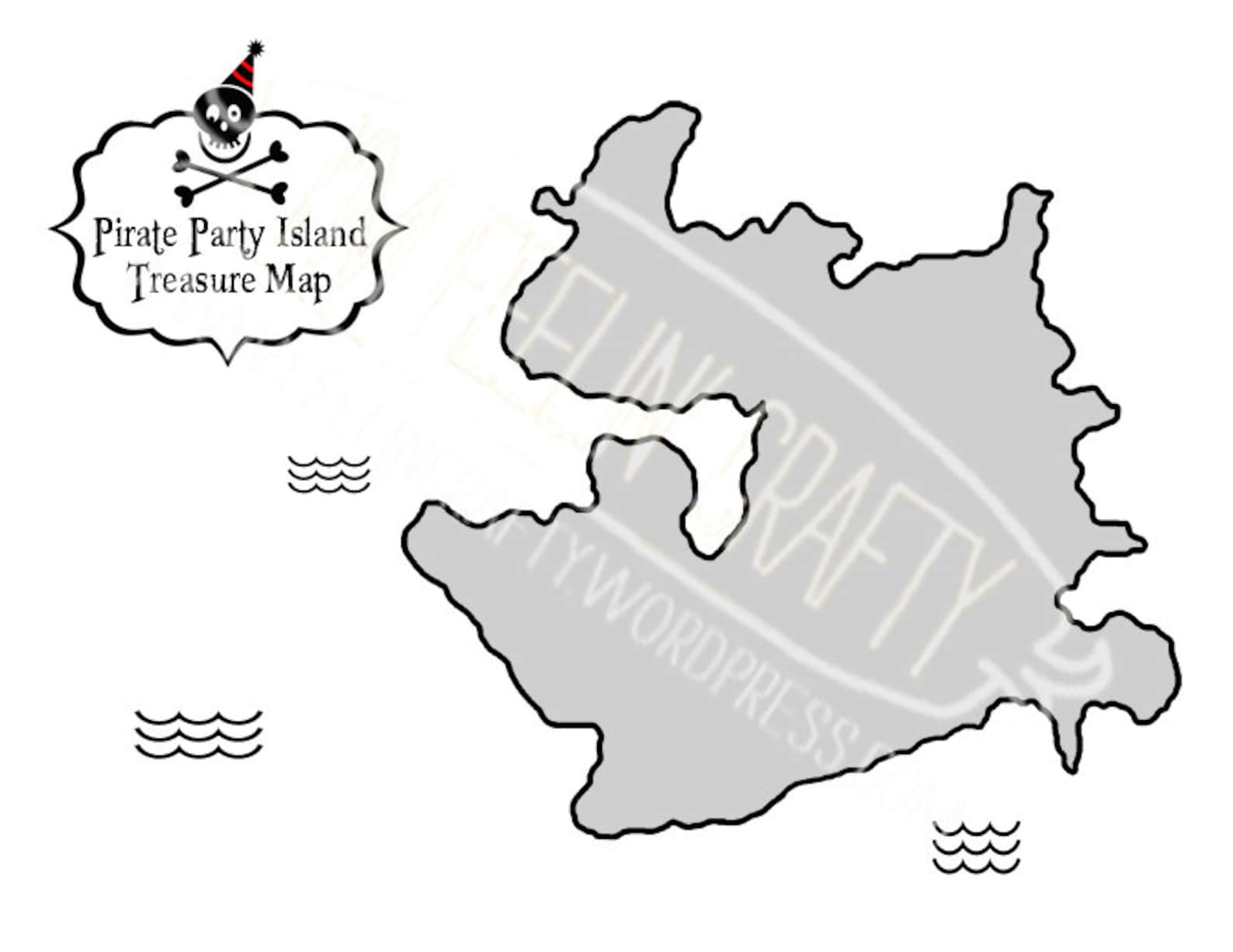 Pirate Party Treasure Map- Printable - Etsy