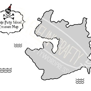 Pirate Party Treasure Map- Printable - Etsy