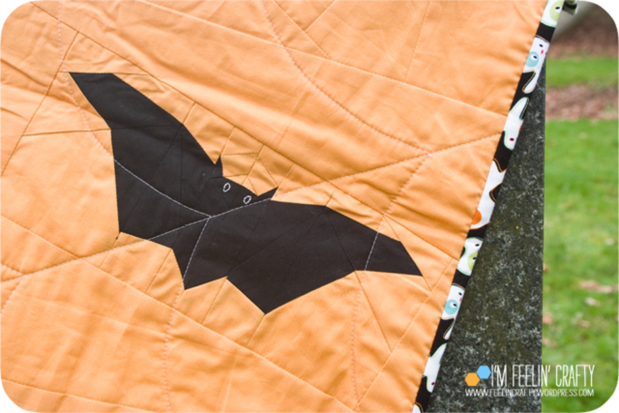 The Bat Block- Paper Pieced Quilt Block Pattern, PDF, Instant Download ...