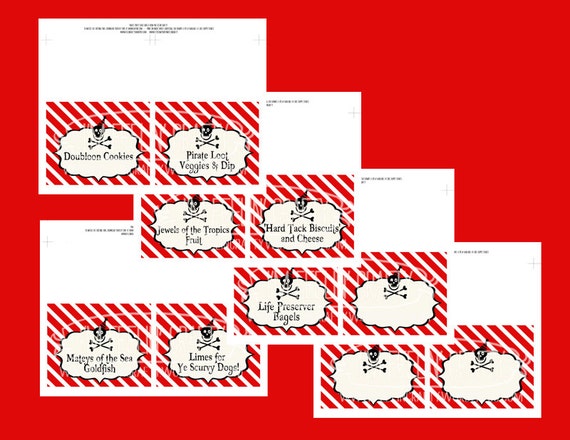 Pirate Food Labels Printables Pirate Party – 5M Creations Blog
