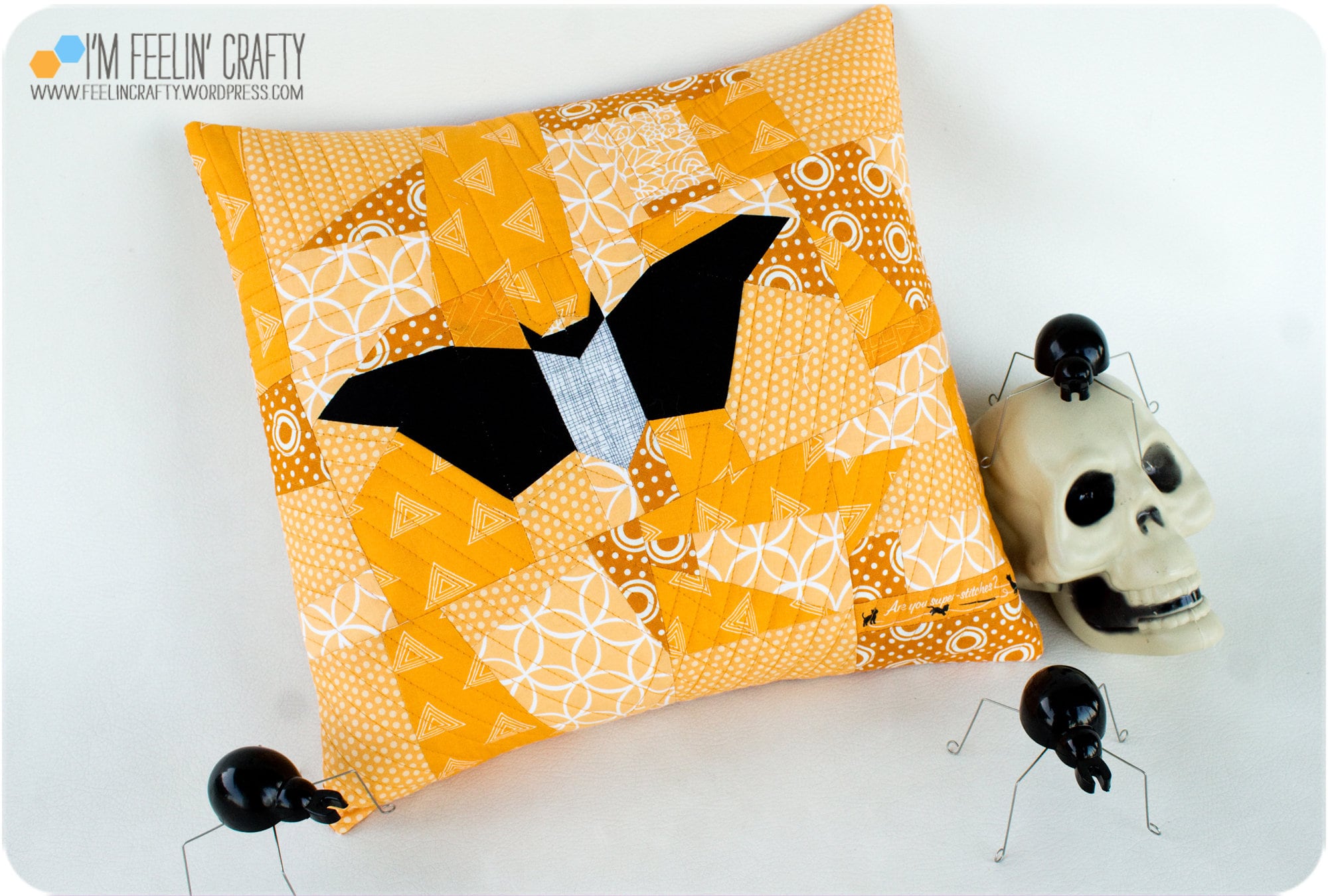 The Bat Block- Paper Pieced Quilt Block Pattern, PDF, Instant Download ...