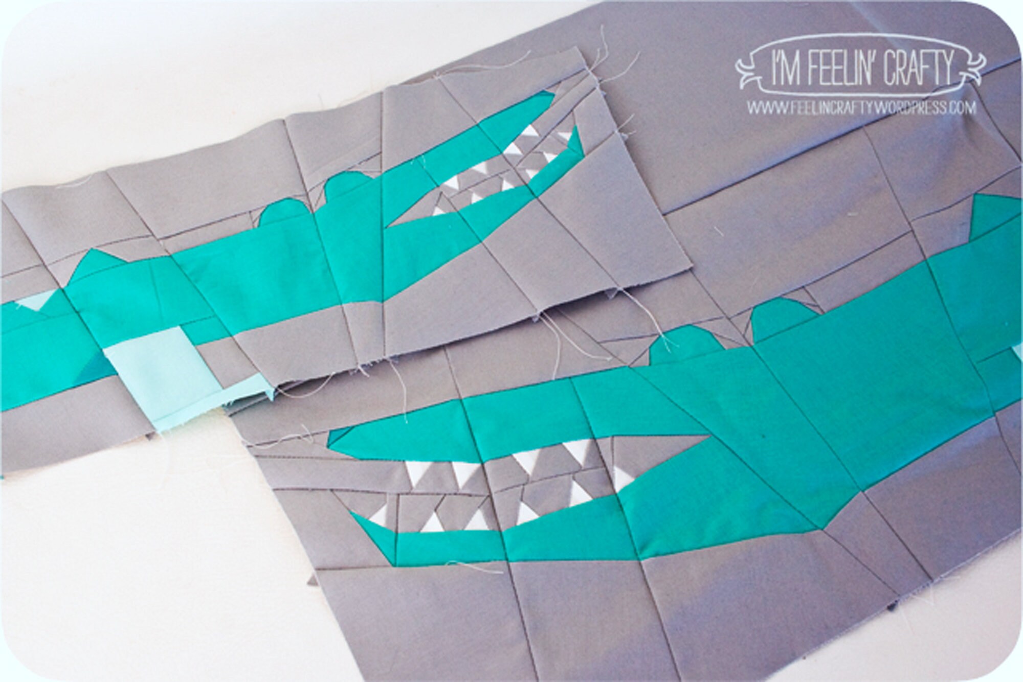 The 'gator Quilt- Paper Pieced Quilt Pattern, PDF, Instant Download ...