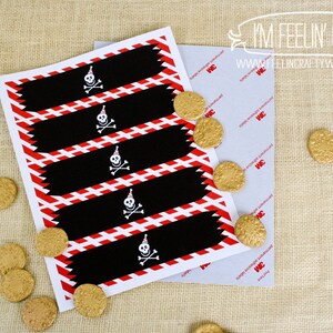 Pirate Party Wrap Around Address Labels- Printable- Black - Etsy