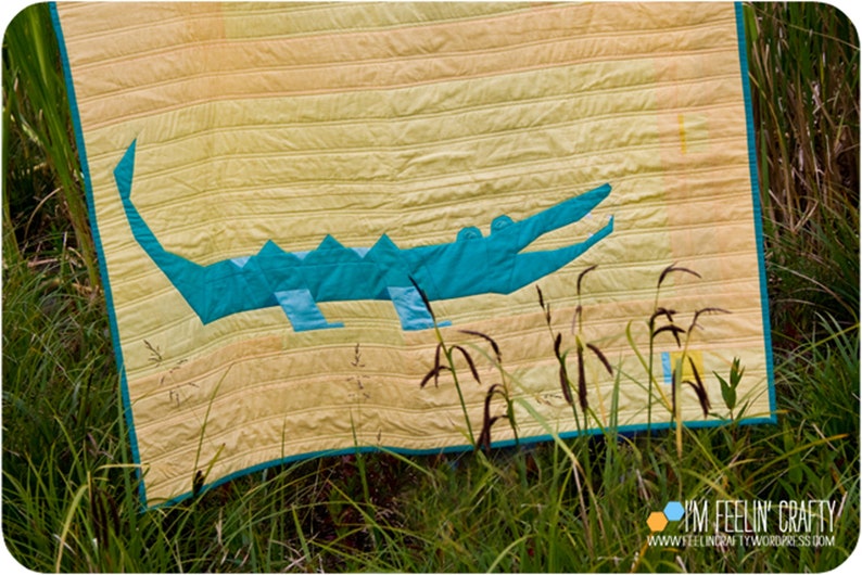 The 'gator Quilt- Paper Pieced Quilt Pattern, PDF, Instant Download ...