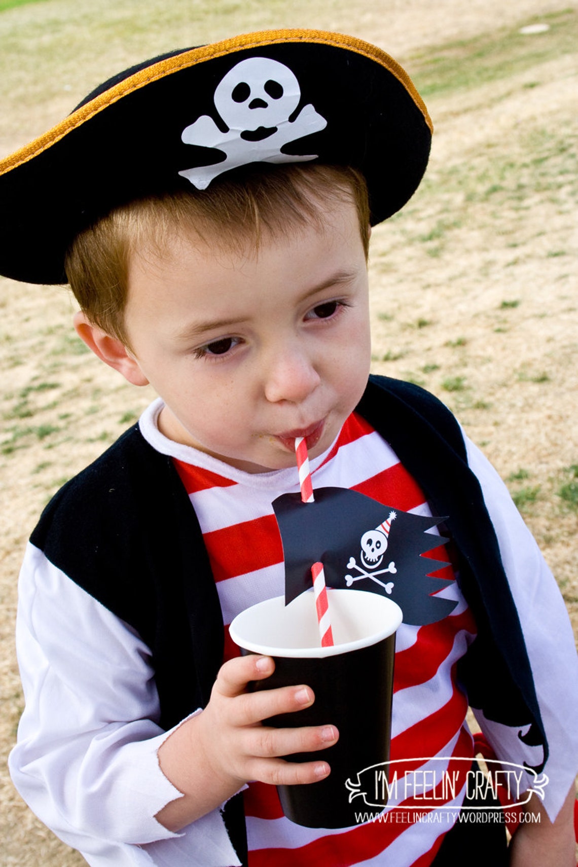 Pirate Party Straw Flags- Printable - Etsy